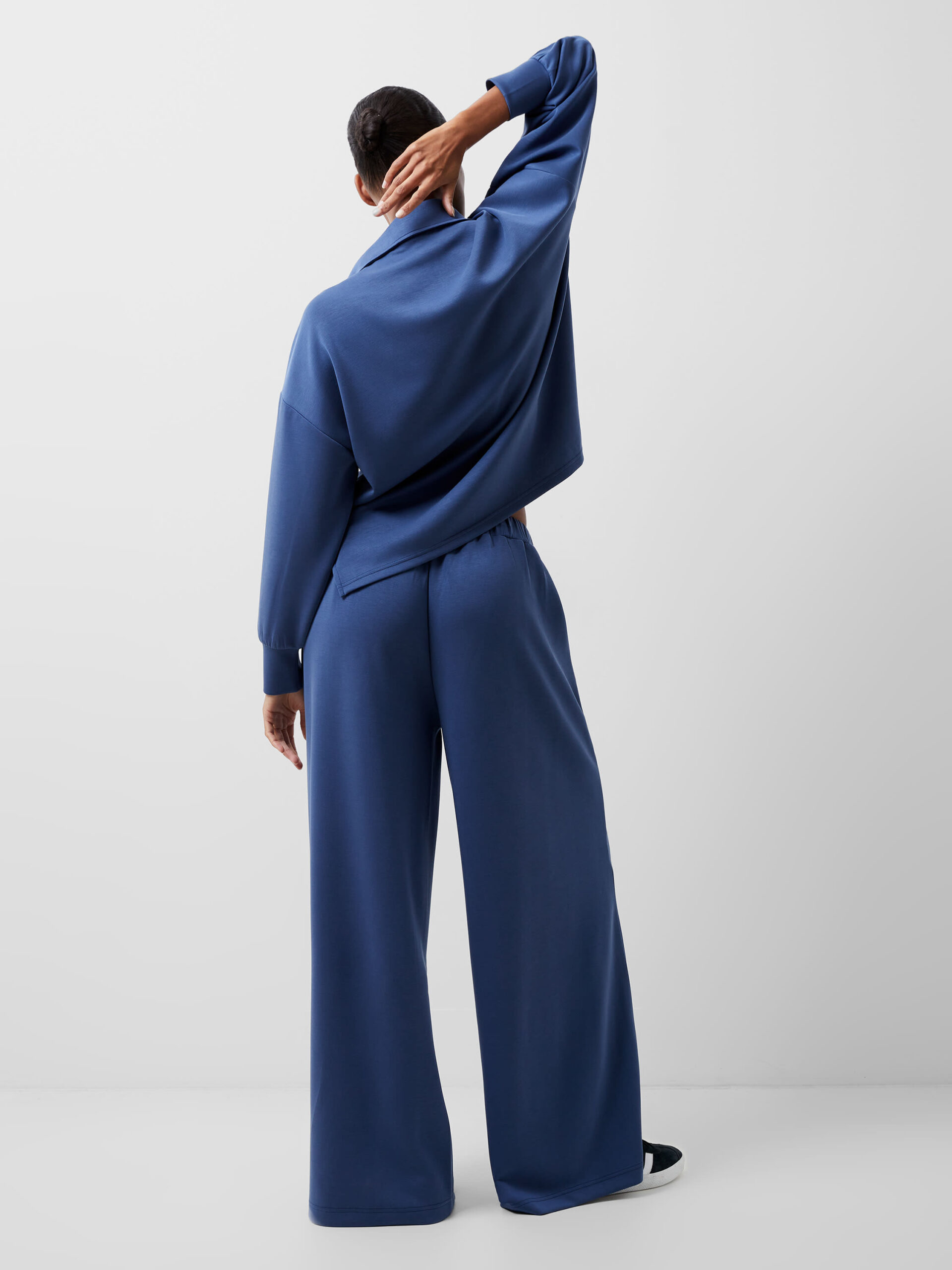 Wren Wide Leg Trouser Navy - Divine